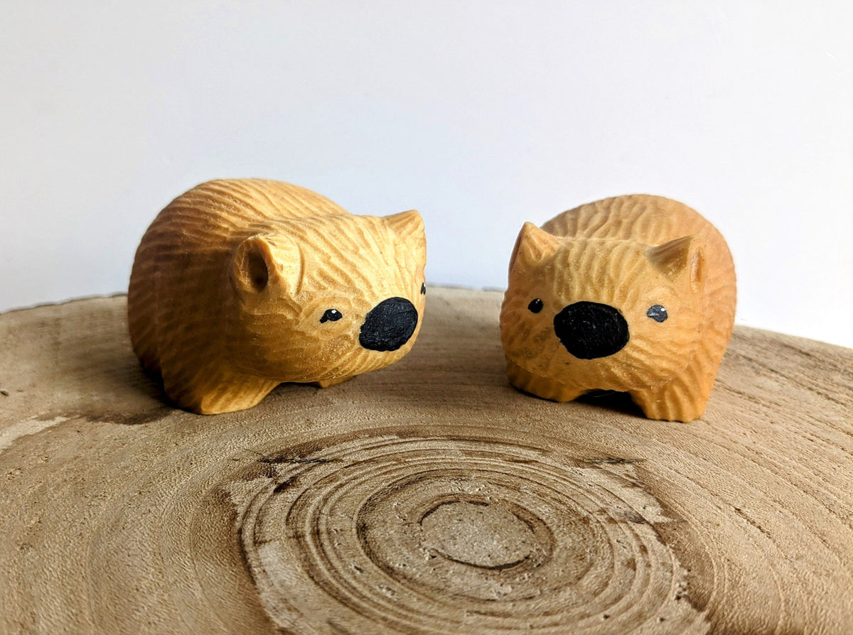 Mini Huon Pine Wombats - The Edge of Nature – The Spotted Quoll